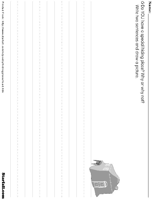 Online Printouts: Hiding Place
